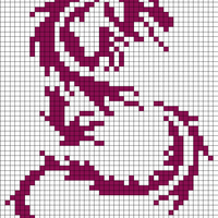 Alpha Pattern A8570 - Dragon by Rebecca | Chart Minder