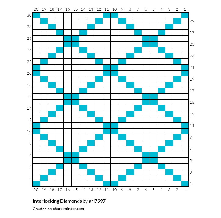 Interlocking Diamonds by ari7997 | Chart Minder