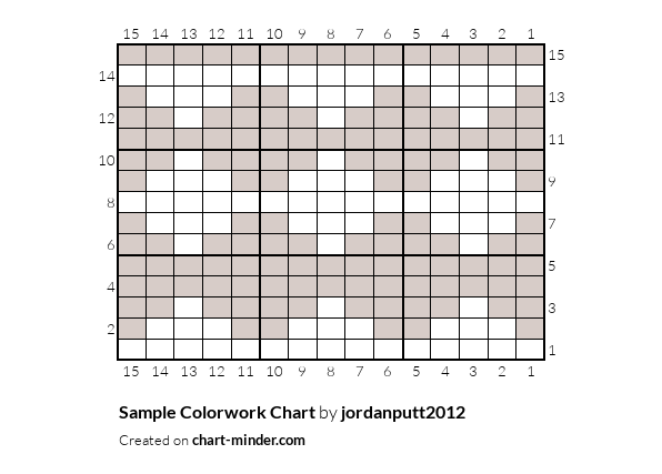 Sample Colorwork Chart by jordanputt2012 | Chart Minder