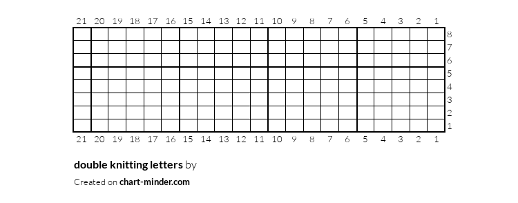 double knitting letters by Drea Harris | Chart Minder