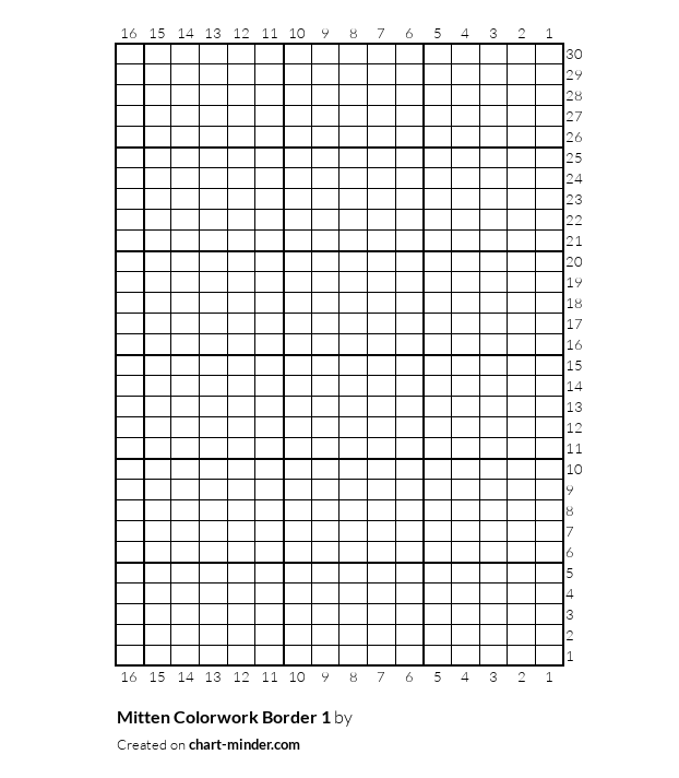Mitten Colorwork Border 1 by beatlesfab4 | Chart Minder