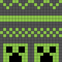 Minecraft Creeper and Filler Patterns by chelseabelle76 | Chart Minder