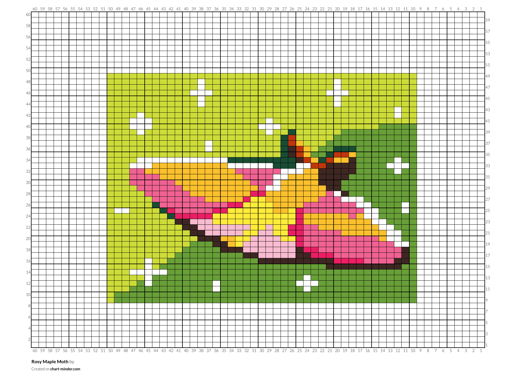 Rosy Maple Moth by hcfiddler | Chart Minder