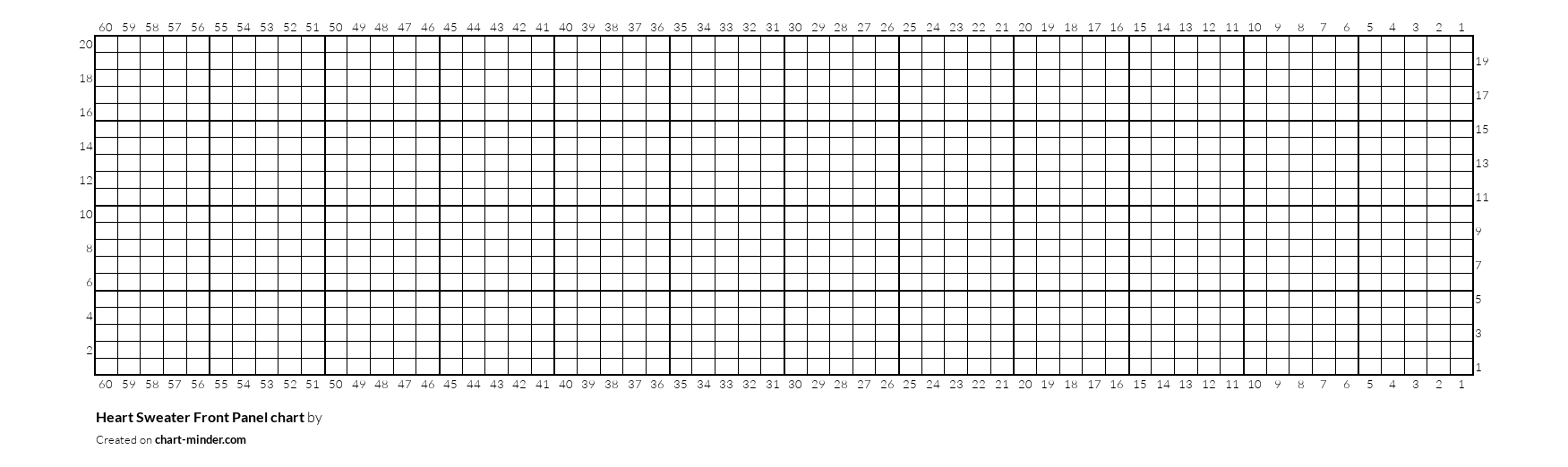 Heart Sweater Front Panel chart by TinaKknits | Chart Minder