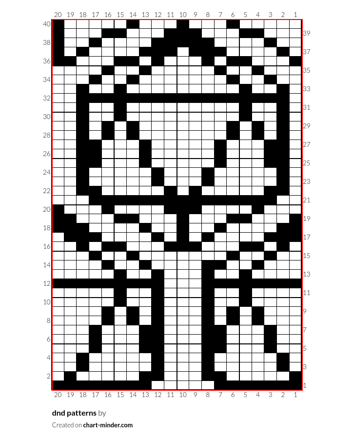 dnd patterns by rieke-knits | Chart Minder