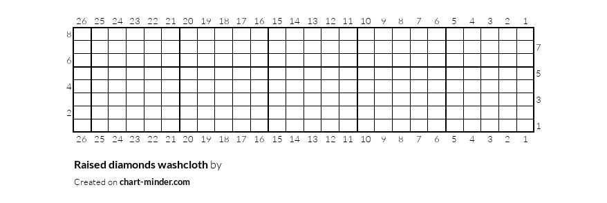 Raised diamonds washcloth by Smartferret | Chart Minder