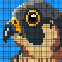 Falcon Pixel Art.png by Kat McG | Chart Minder
