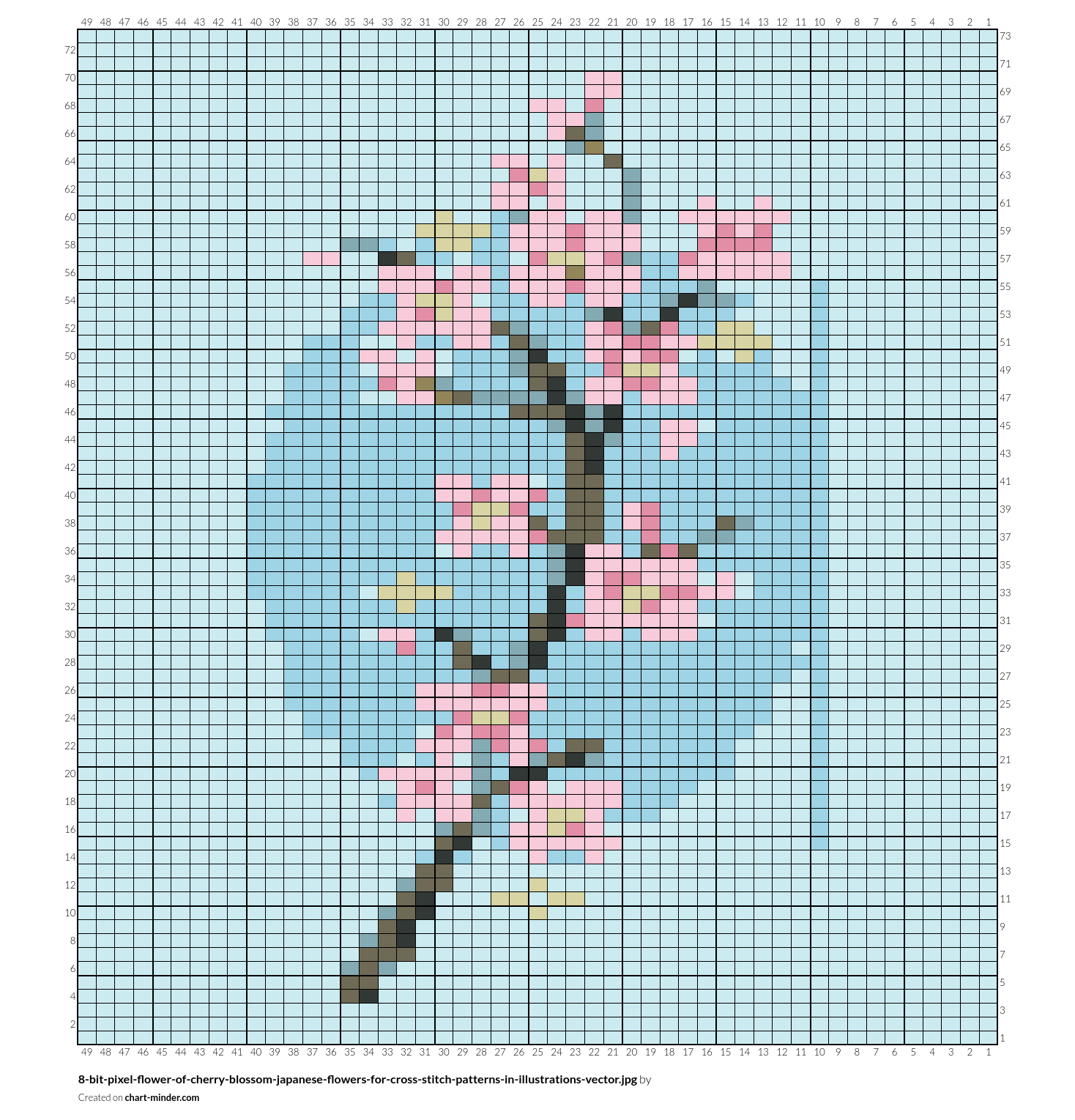 8-bit-pixel-flower-of-cherry-blossom-japanese-flowers-for-cross-stitch ...