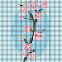 8-bit-pixel-flower-of-cherry-blossom-japanese-flowers-for-cross-stitch ...