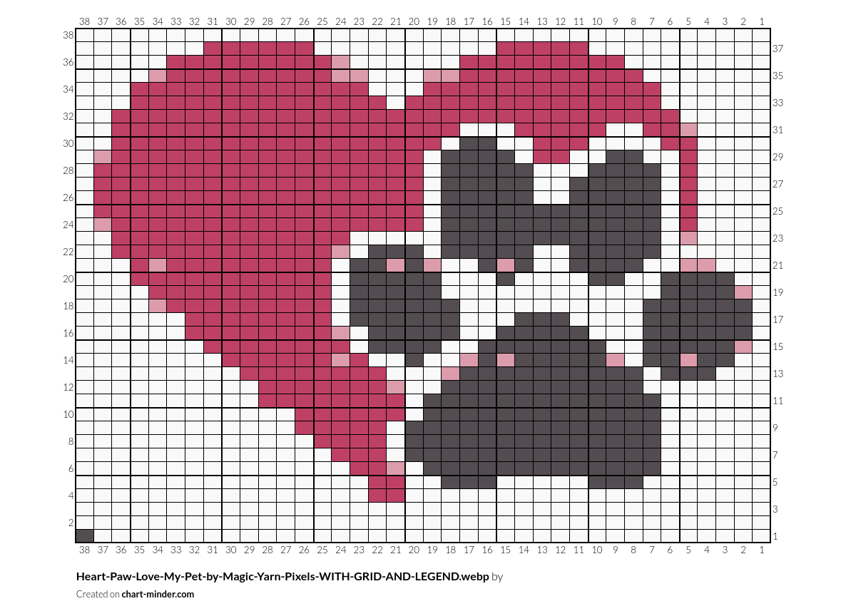 Heart-Paw-Love-My-Pet-by-Magic-Yarn-Pixels-WITH-GRID-AND-LEGEND.webp by ...