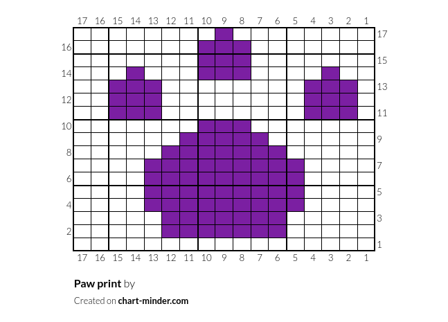 Paw print by tracie | Chart Minder
