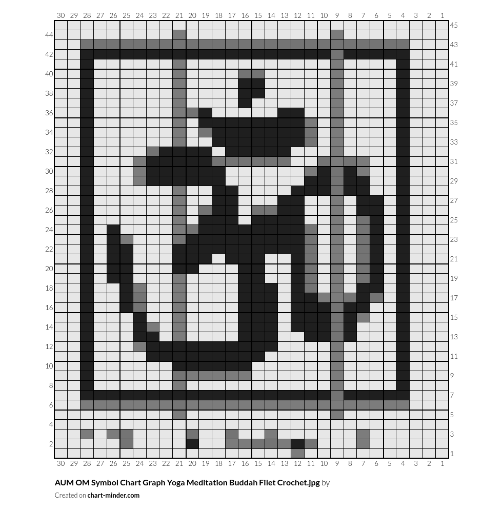 AUM OM Symbol Chart Graph Yoga Meditation Buddah Filet Crochet.jpg by ...