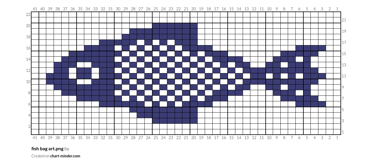 Copy of Copy of Copy of Blue Fish Chart Knitting by Bianca | Chart Minder