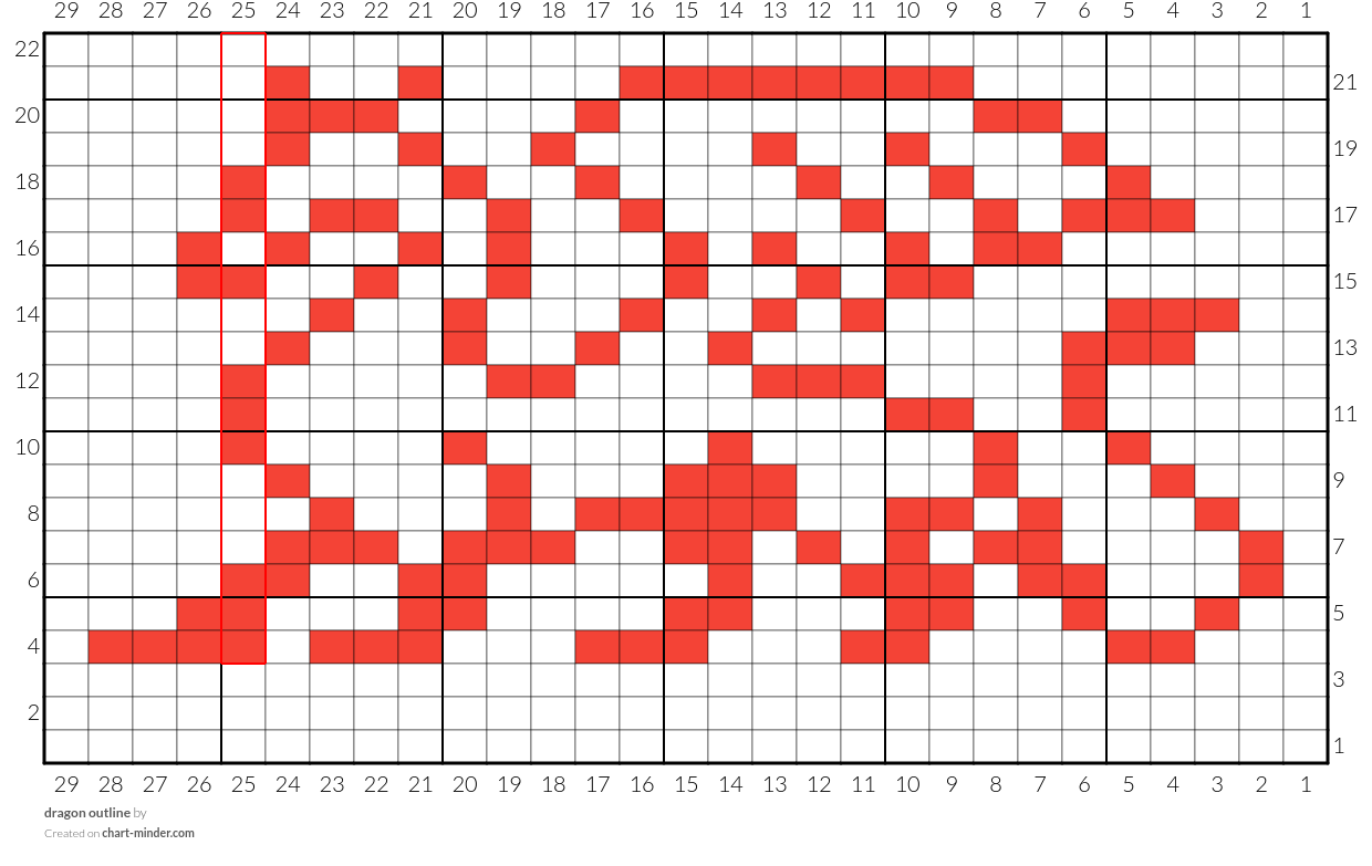 dragon outline by chainmaill3 | Chart Minder
