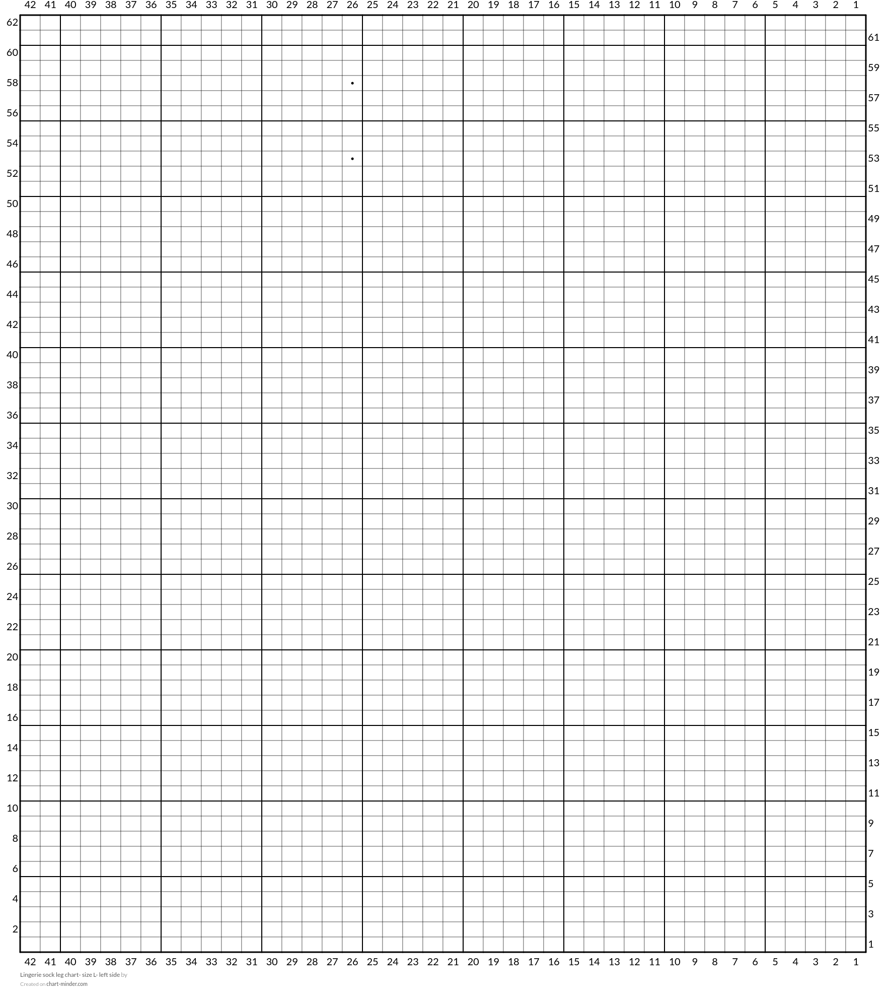 Copy of Lingerie sock leg chart- size L- left side by Victoria Sherman ...