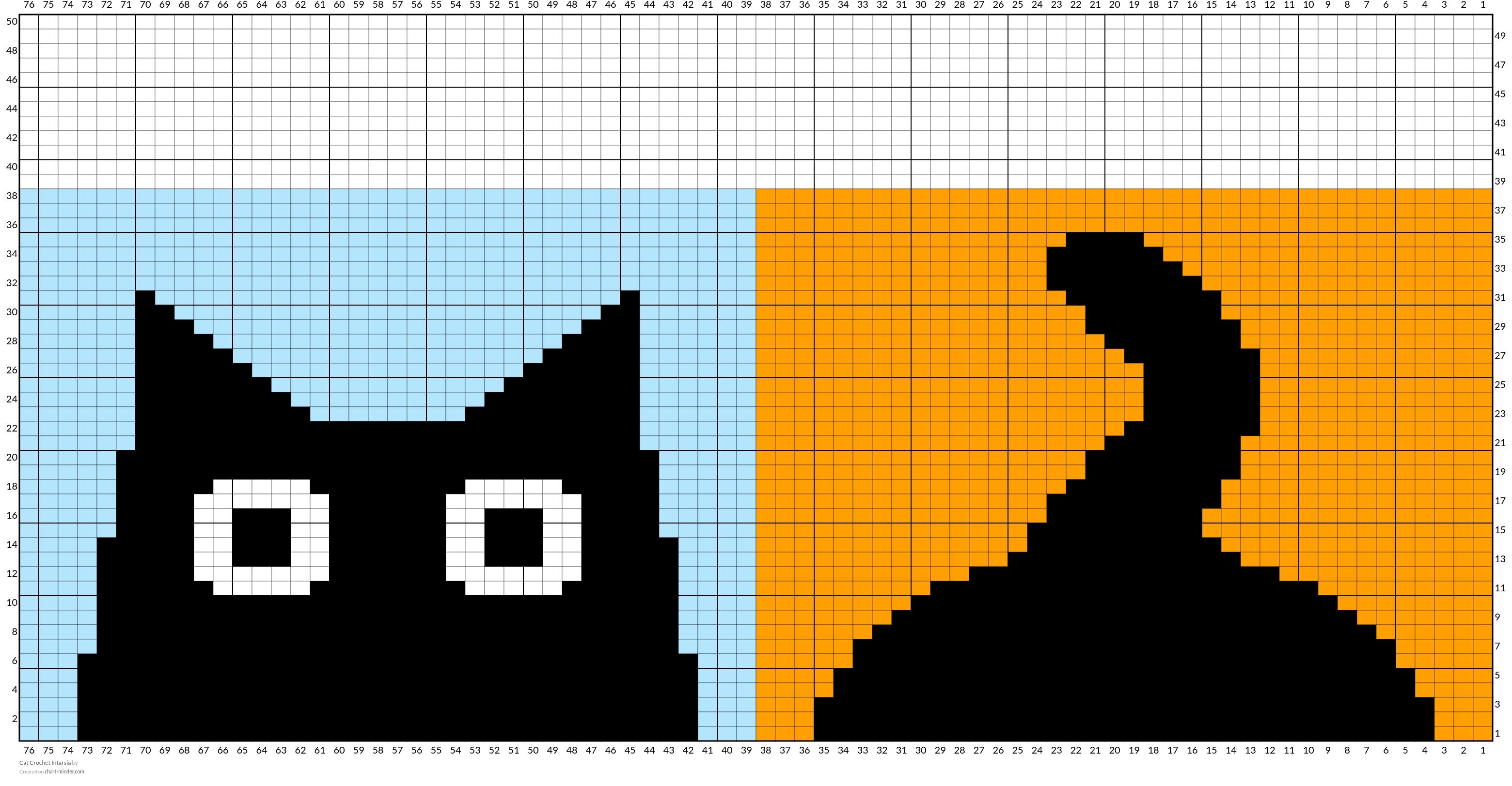 Cat Crochet Intarsia by missalise | Chart Minder