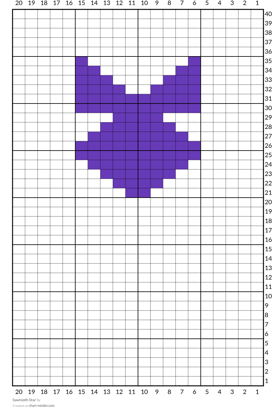 Sawtooth Star by Madeleine Corbett | Chart Minder